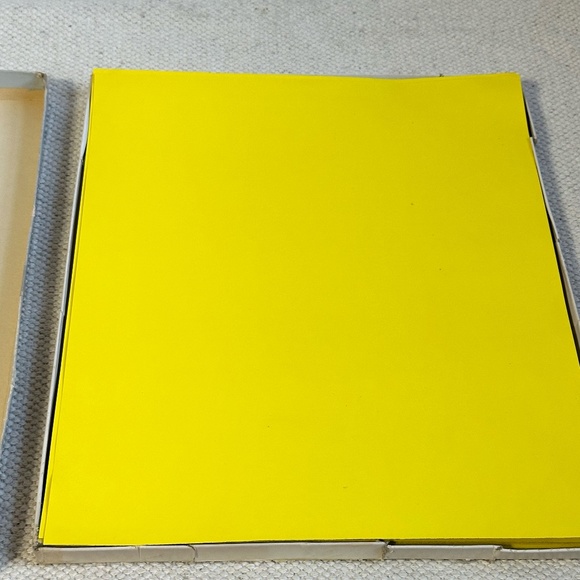 Art | Rare Vintage Box Of Yellow Adhesive Color Craft Paper By ...